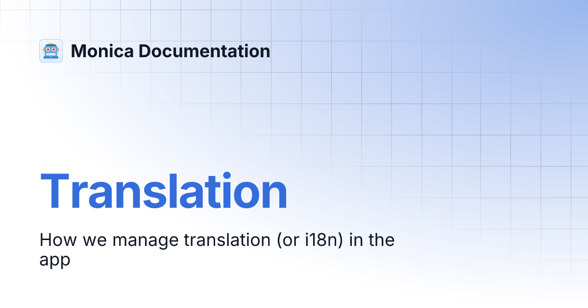 Translation | Monica Documentation